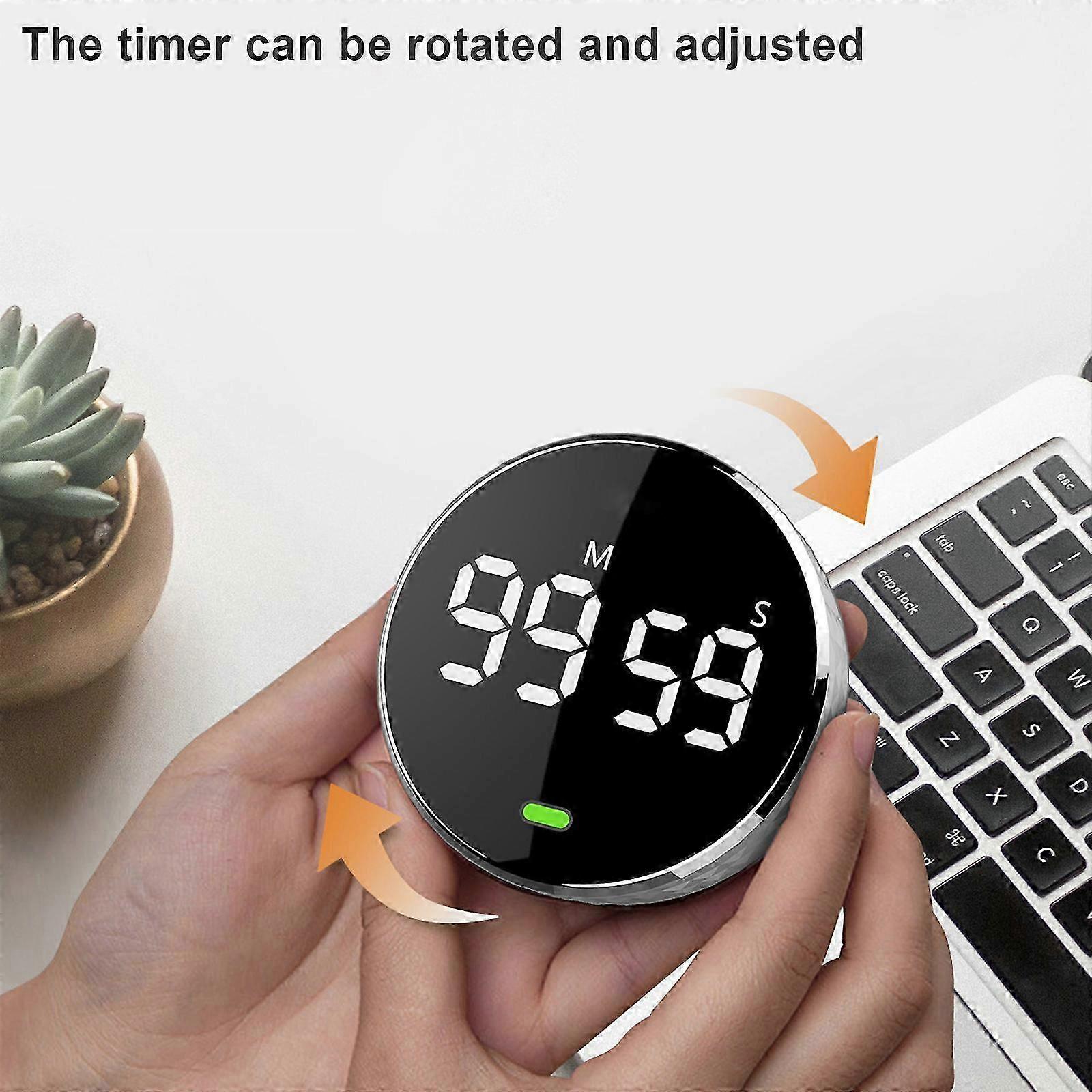 Digital LED Timer Manual Countdown Alarm Clock Magnetic Stopwatch ...