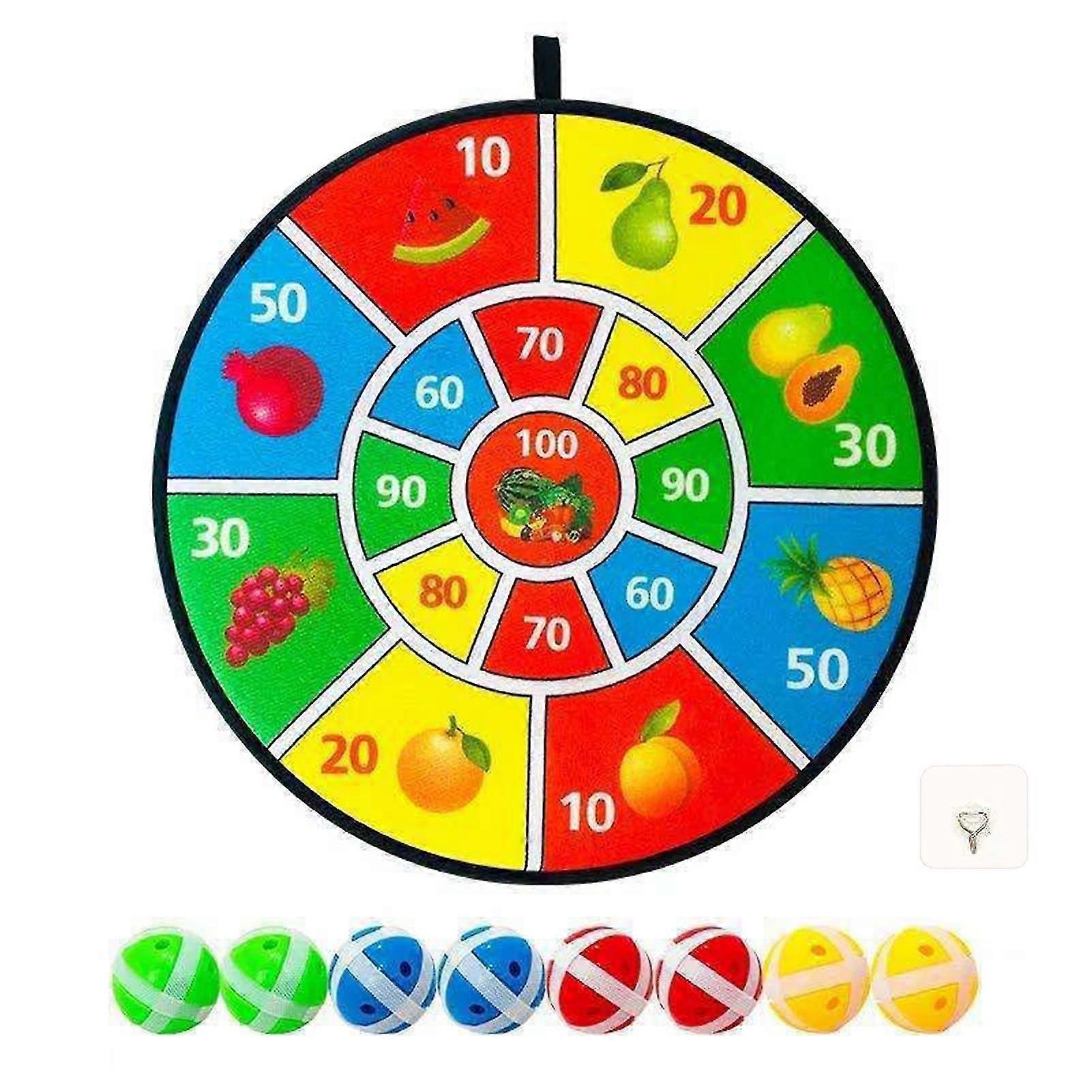 1 Set Gooey Ball Dart Board Sticky Balls Great Stickiness Wall-mounted ...