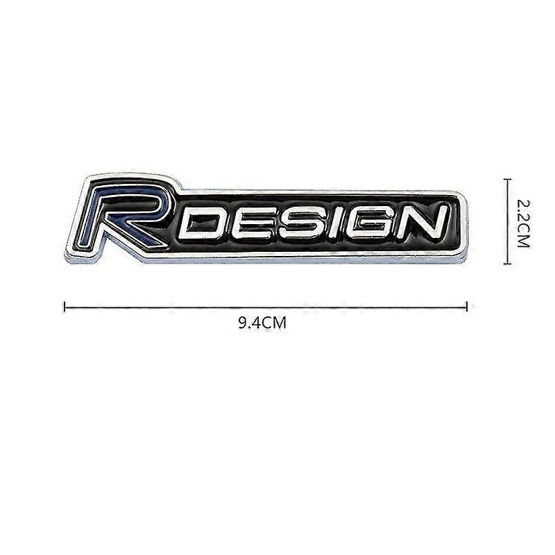 3d Metal R Design Logo Car Rear Trunk Fender Emblem Badge Sticker For ...