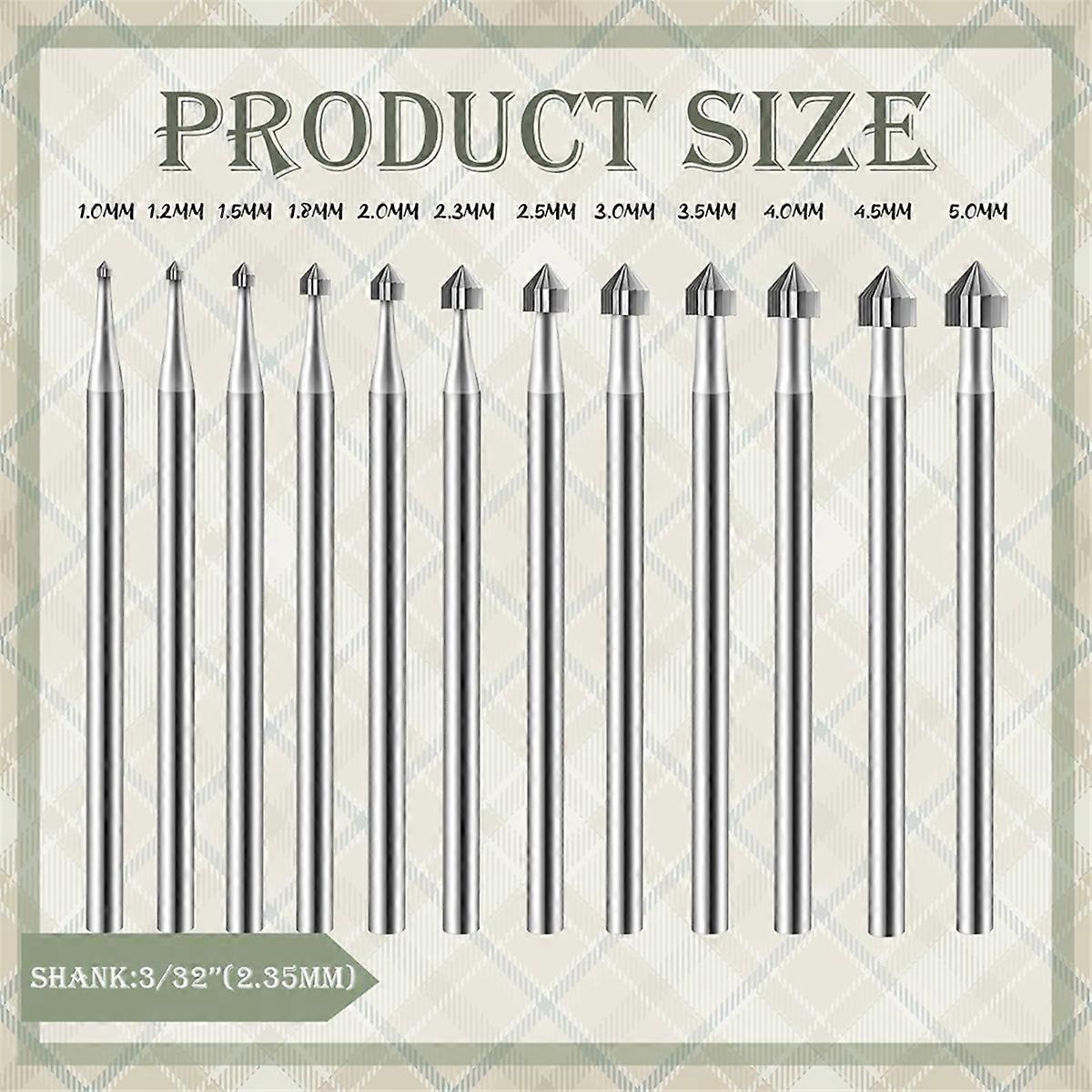 12Pc Cylinder Cone Shape Carving Burr Sets Jewelry Burr SetsShank ...