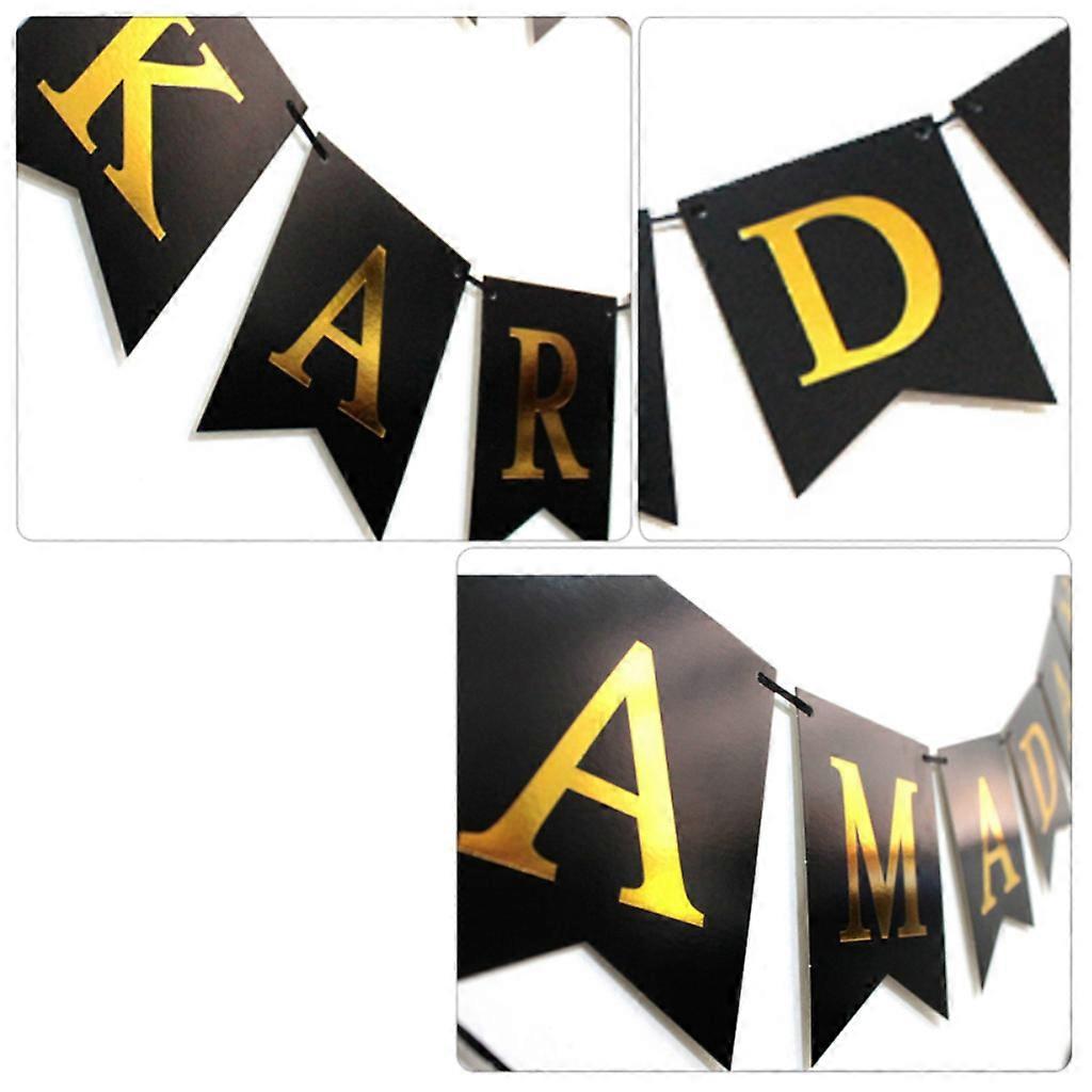 1 Set Paper Eid Mubarak Hanging for Banner Ramadan Party Decoration ...