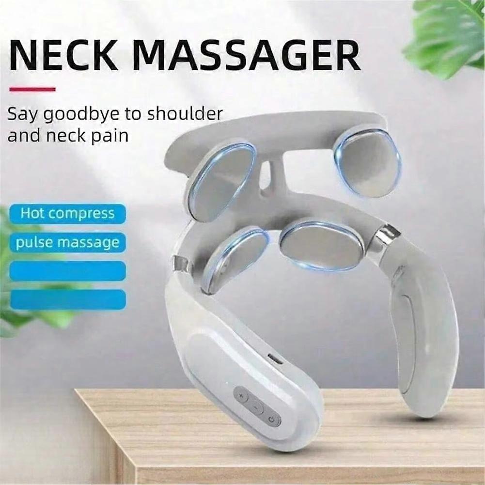Portable Smart Neck Shoulder Massager with Heat Rechargeable Deep ...