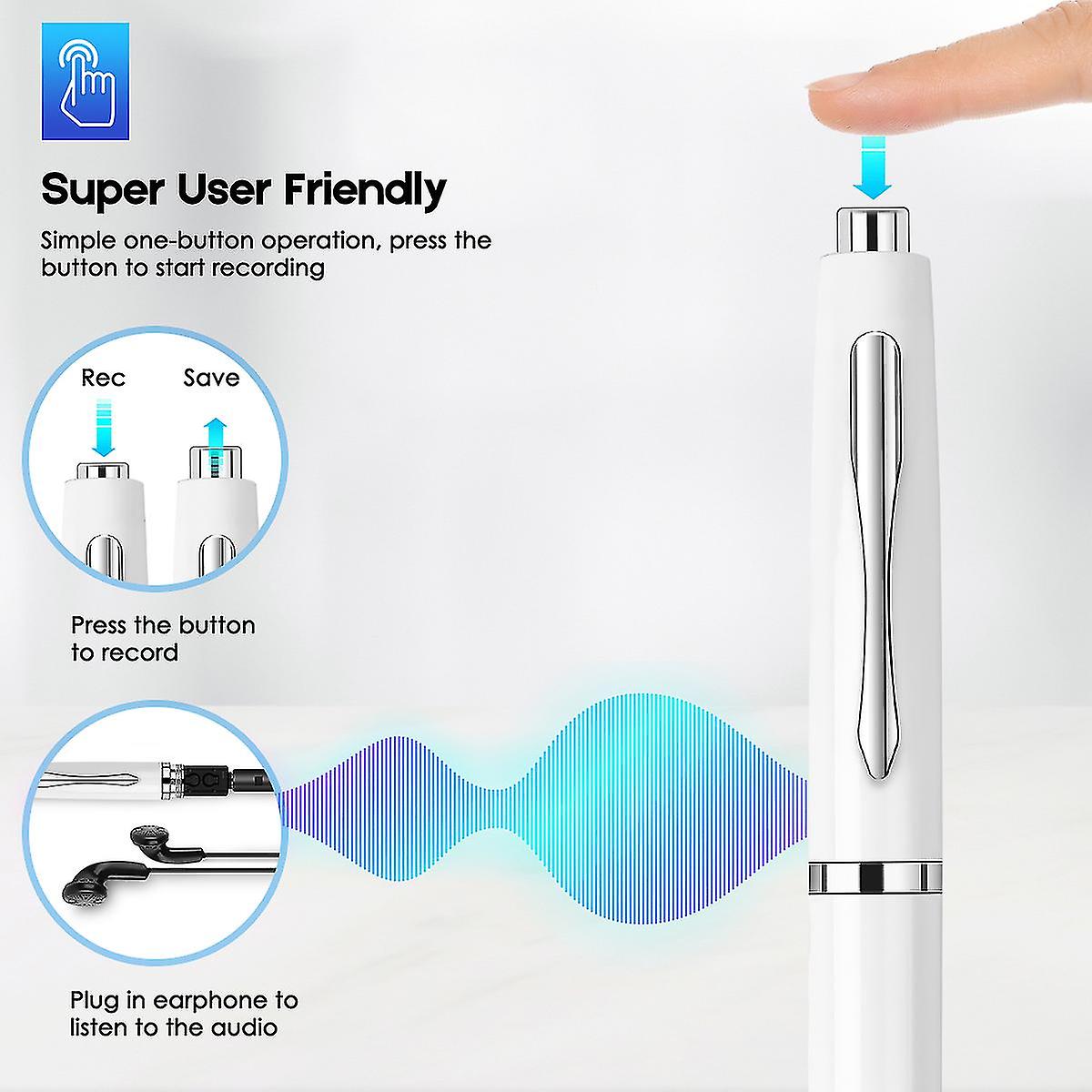 Recording Pen Hd Portable Dictaph Digital Sound Record Ce O Camera ...
