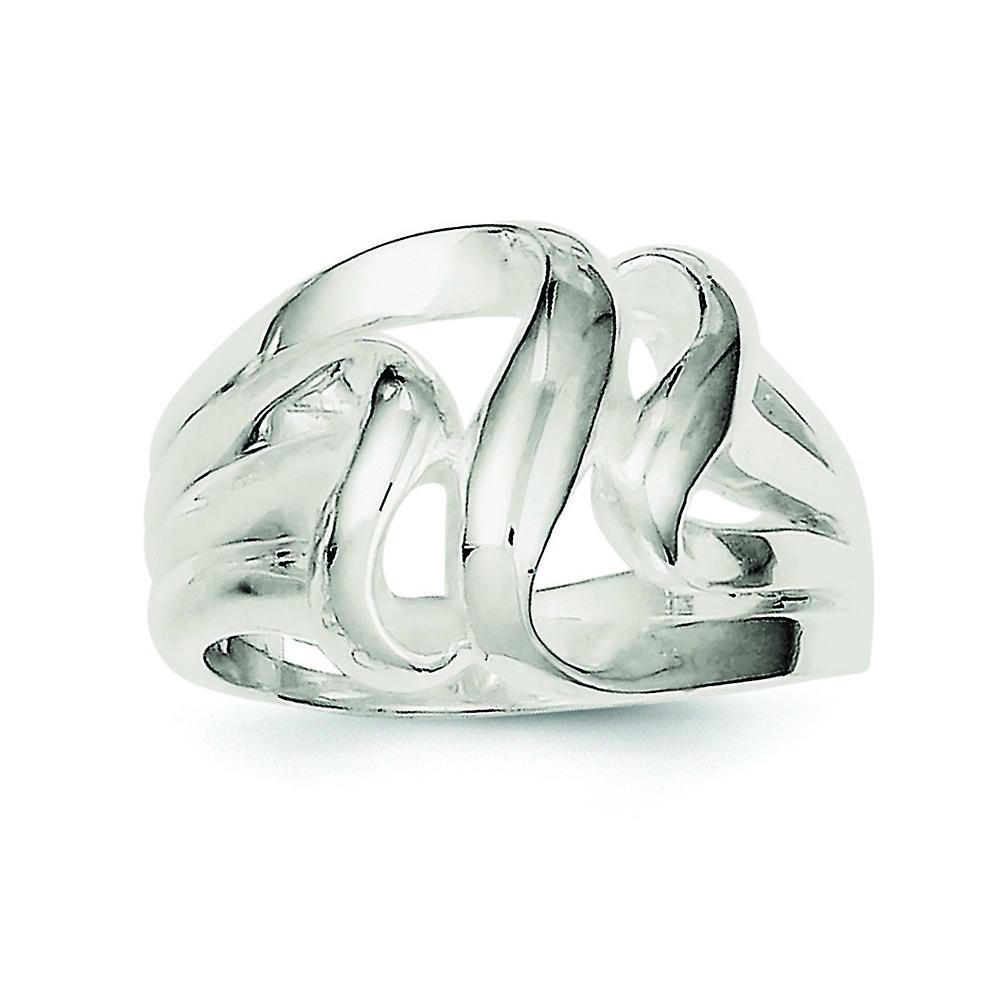 925 Sterling Silver Polished Fancy Ring Band Style-Ring for Women ...