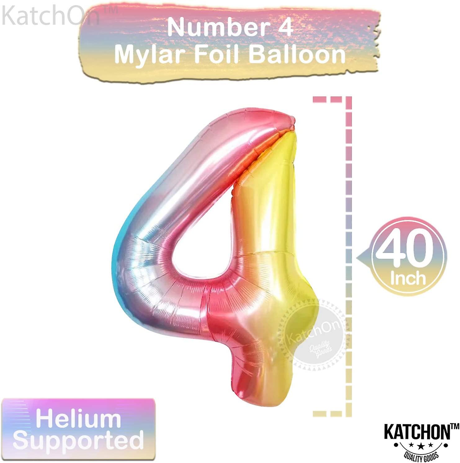 Huge, Rainbow Number 7 Balloon - 40 Inch | 7 Balloon Number For 7th ...