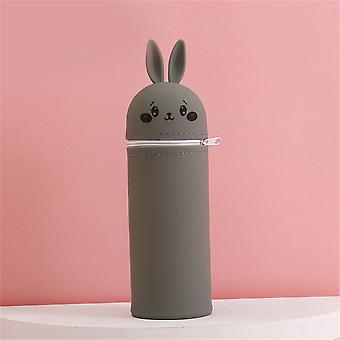 Cute Cartoon Rabbit Pencil Case Portable Silicone Stationery Storage ...