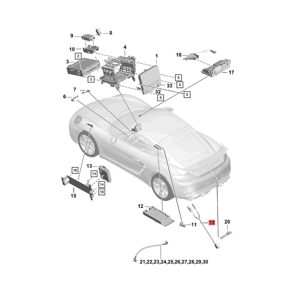 95b980551l Car Rear View Backup Camera For 2015-2020 95b.980.551.l ...