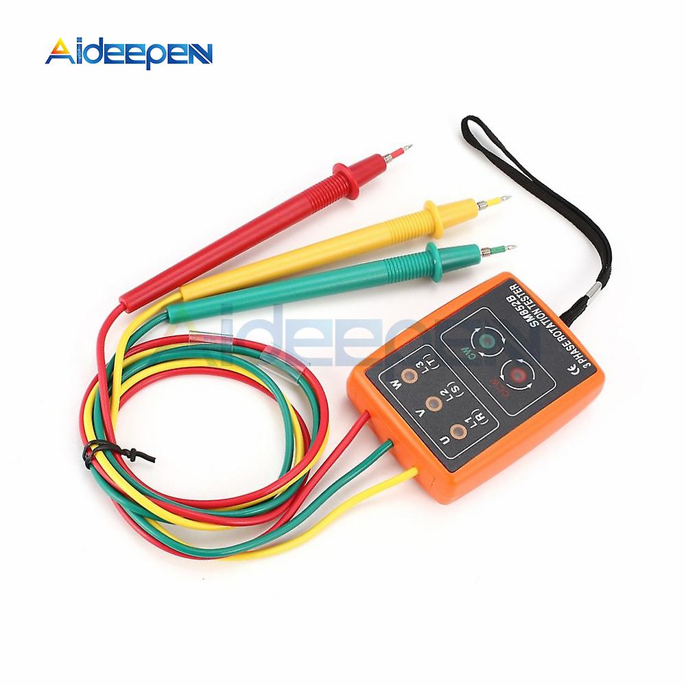 Ac 60v 600v Sm852b 3 Phase Rotation Tester Digital Phase Indicator