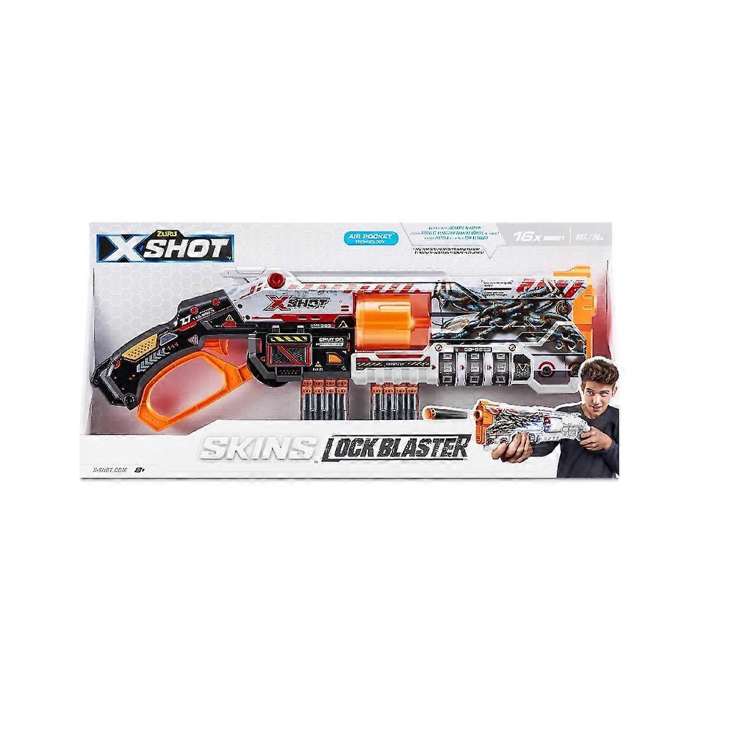 Xshot Skins Lock Blaster Gun With 16 Darts | Fruugo UK
