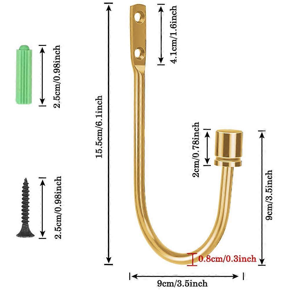 2 Pcs Metal Curtain Holdbacks Decorative Wall Mounted Drapery Tiebacks ...