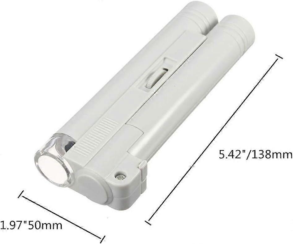 Magnifying Glass, 80X Mini Pocket Microscope Portable Double Tube ...