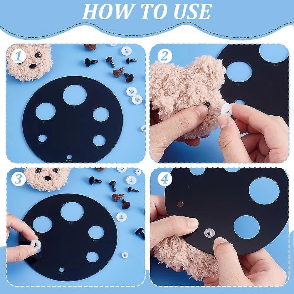 4PCS Black Auxiliary Tool Acrylic Safety Eyes Insertion Tool Amigurumi ...