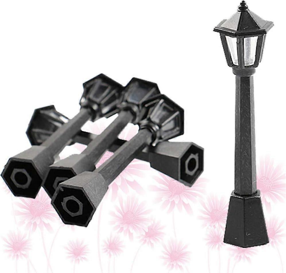 5pcs Mini Street Light Model Lamp Post Lights Outdoor Pathway Lantern ...