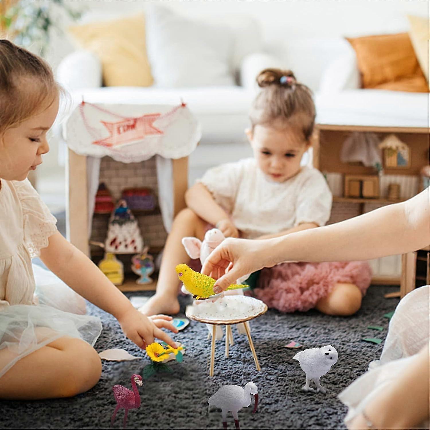 SBSG SIENON 10Pack Mini Birds Figures, Realistic Plastic Bird Figurines ...