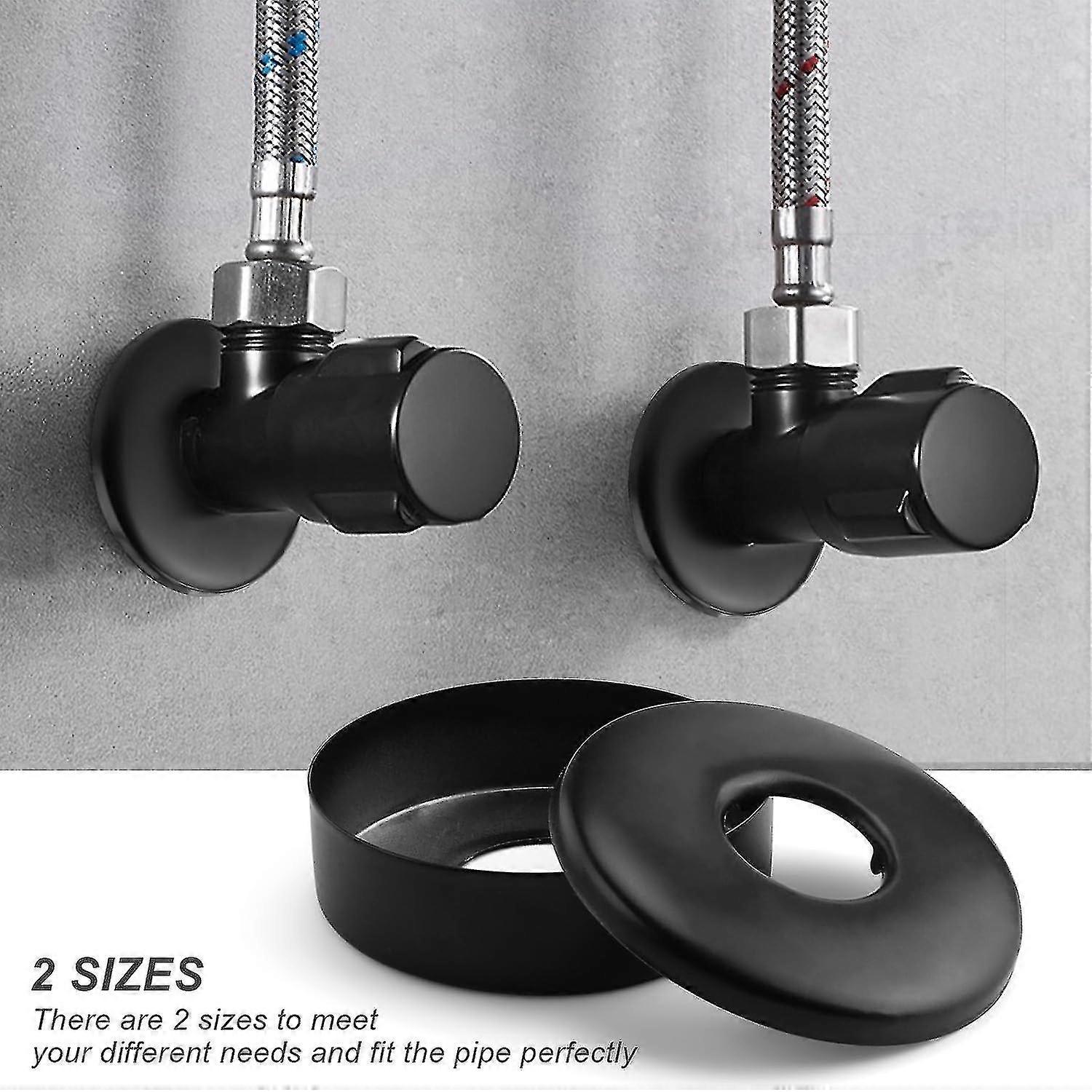 4 Pieces Matte Black Shower Mixer Rosette, Stainless Steel Faucet ...