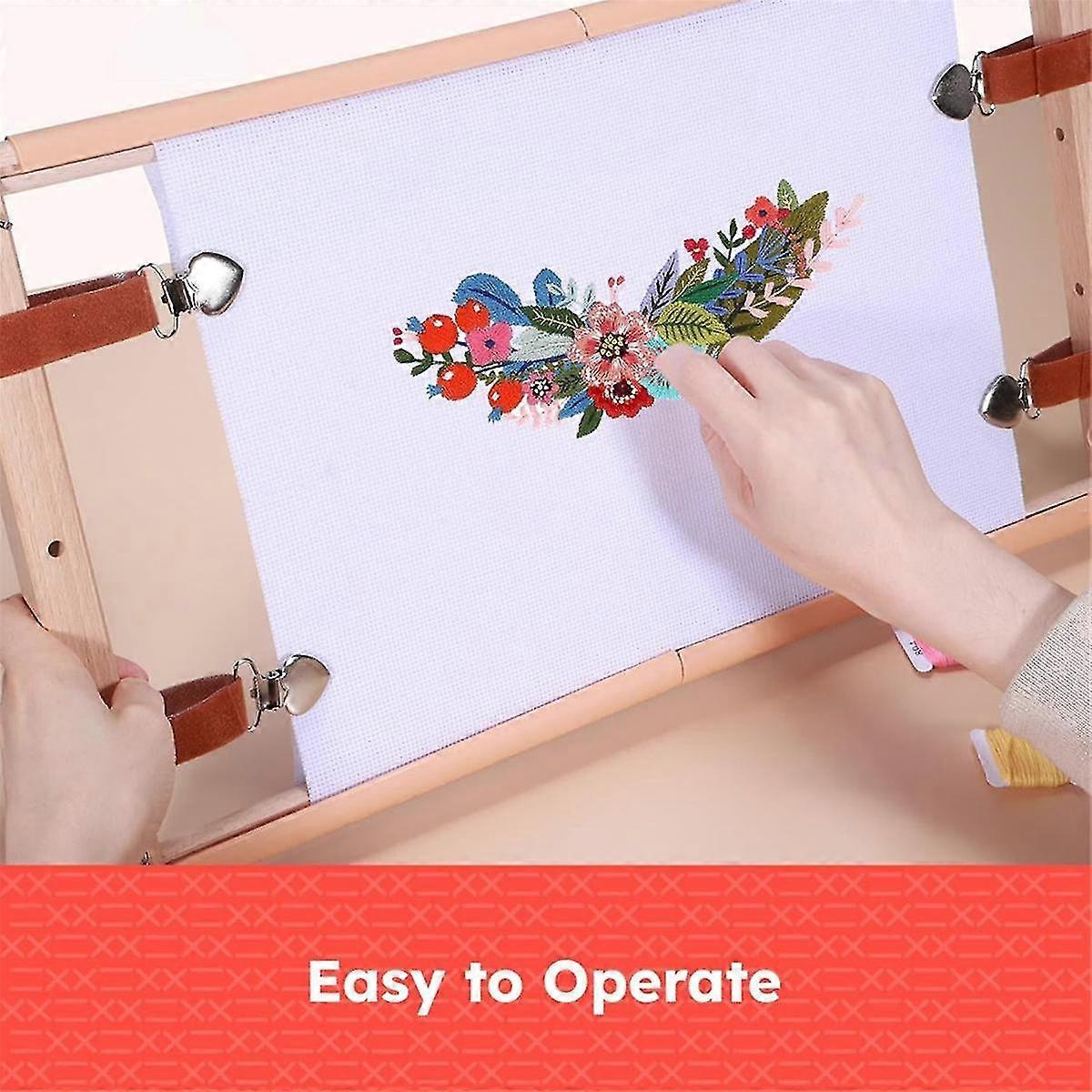 Wooden CrossStitch Frame-Needle Point Embroidery Tapestry Scroll Frame ...