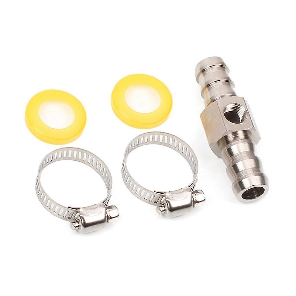 3/8" Fuel Line Fuel Pressure Gauge T-Fitting Adapter Connector with ...