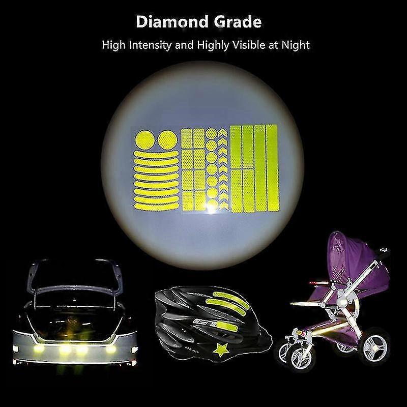 42pcs Bicycle Body Reflective Sticker Night Safety Logo Grid Stripe ...