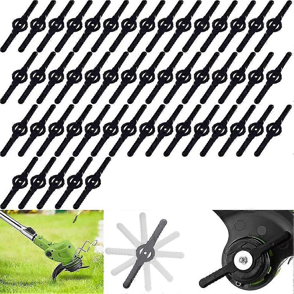 50pcs Plastic Grass Trimmer Blades Lawn Mower Blade Cordless Trimmer ...