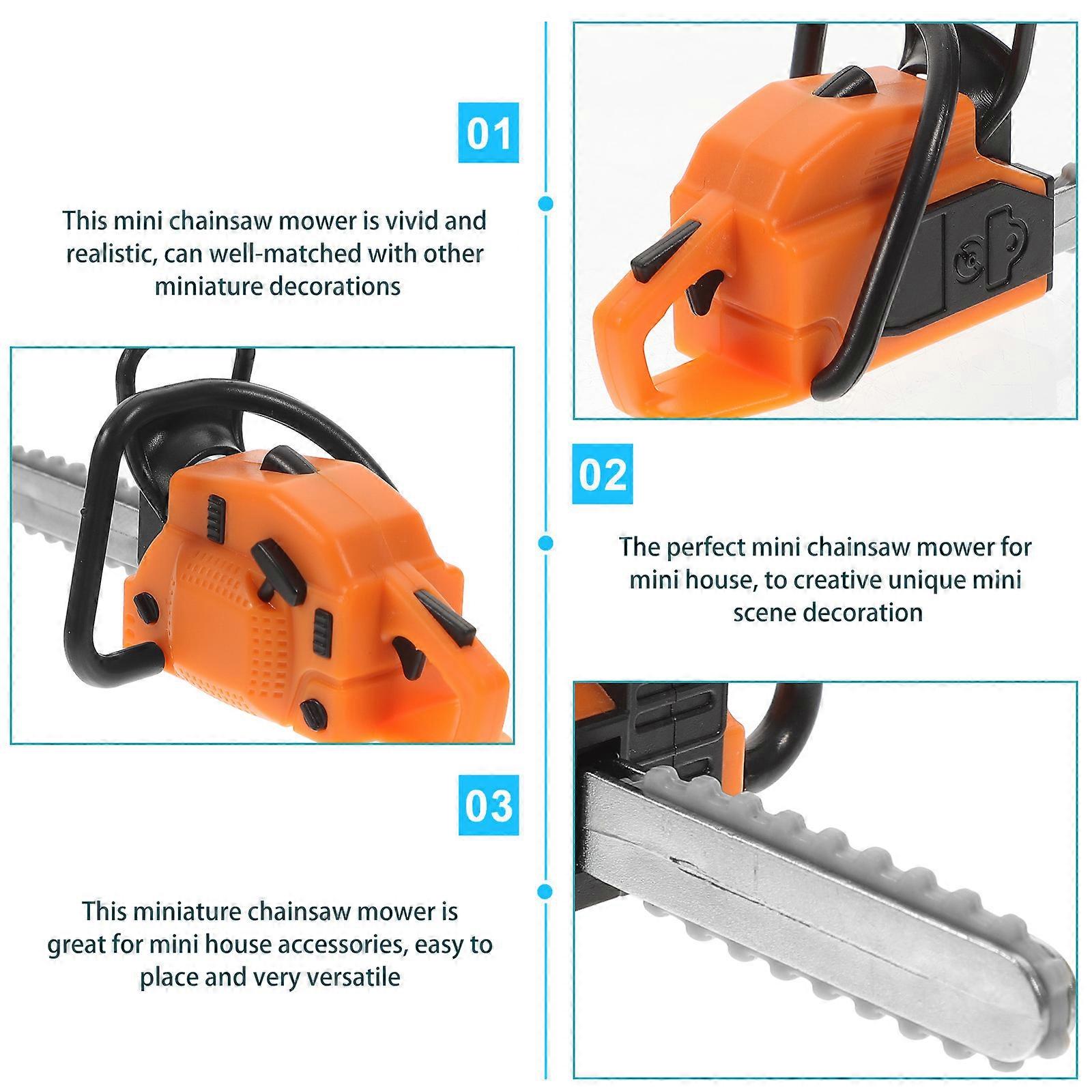 Mini Chainsaw Mower Model Doll House Chainsaw Mower Miniature Chainsaw ...