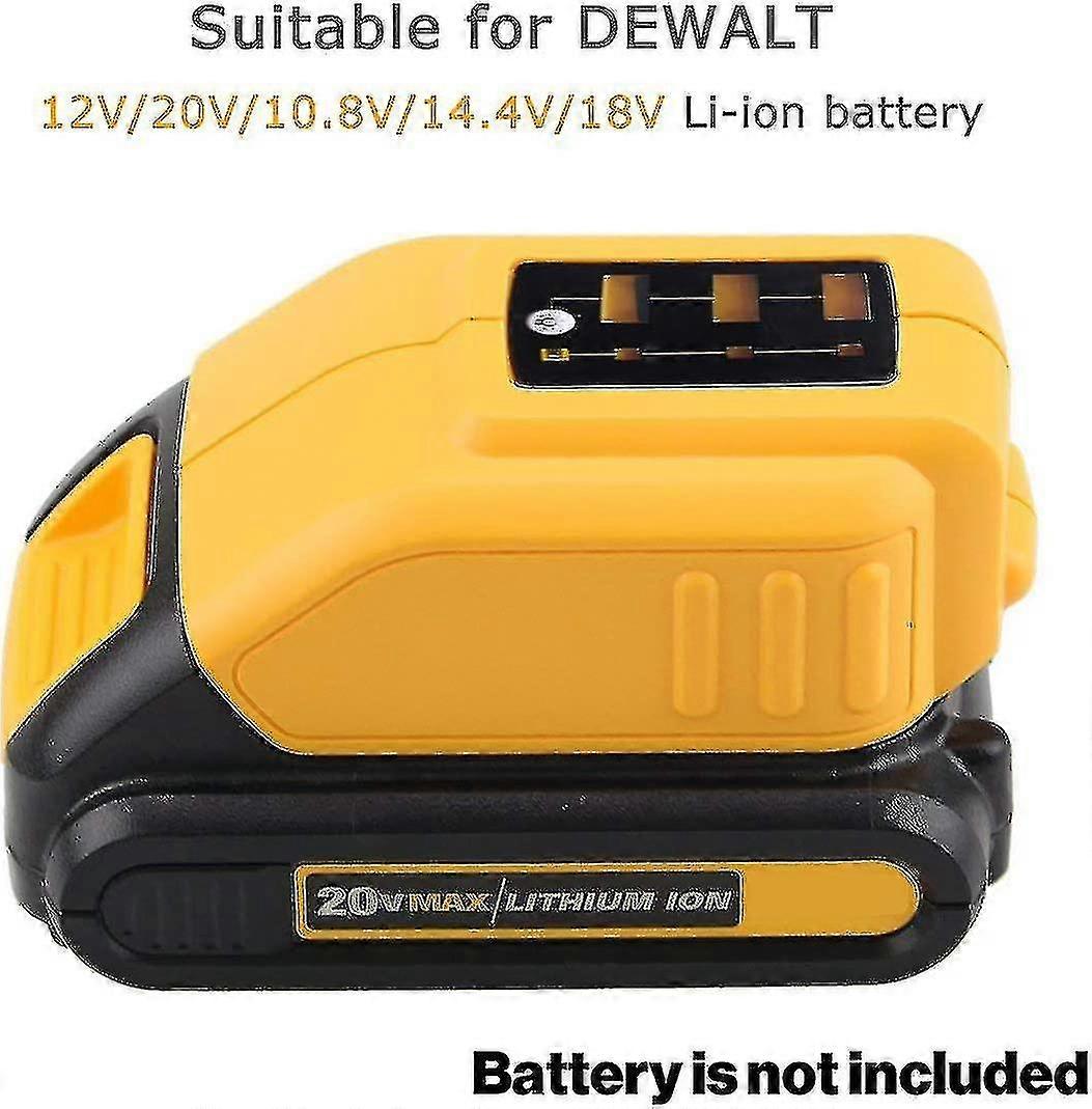 Dcb090 Usb Adapter Replacement For All Dewalt 10.8v/14.4v/18v Li-ion Batteries Usb Charger Power ...