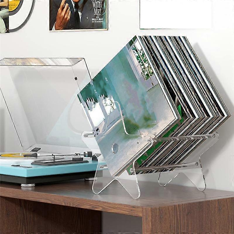 Vinyl Record Storage Stand,Acrylic Vinyl Record Storage Holder,Clear CD ...