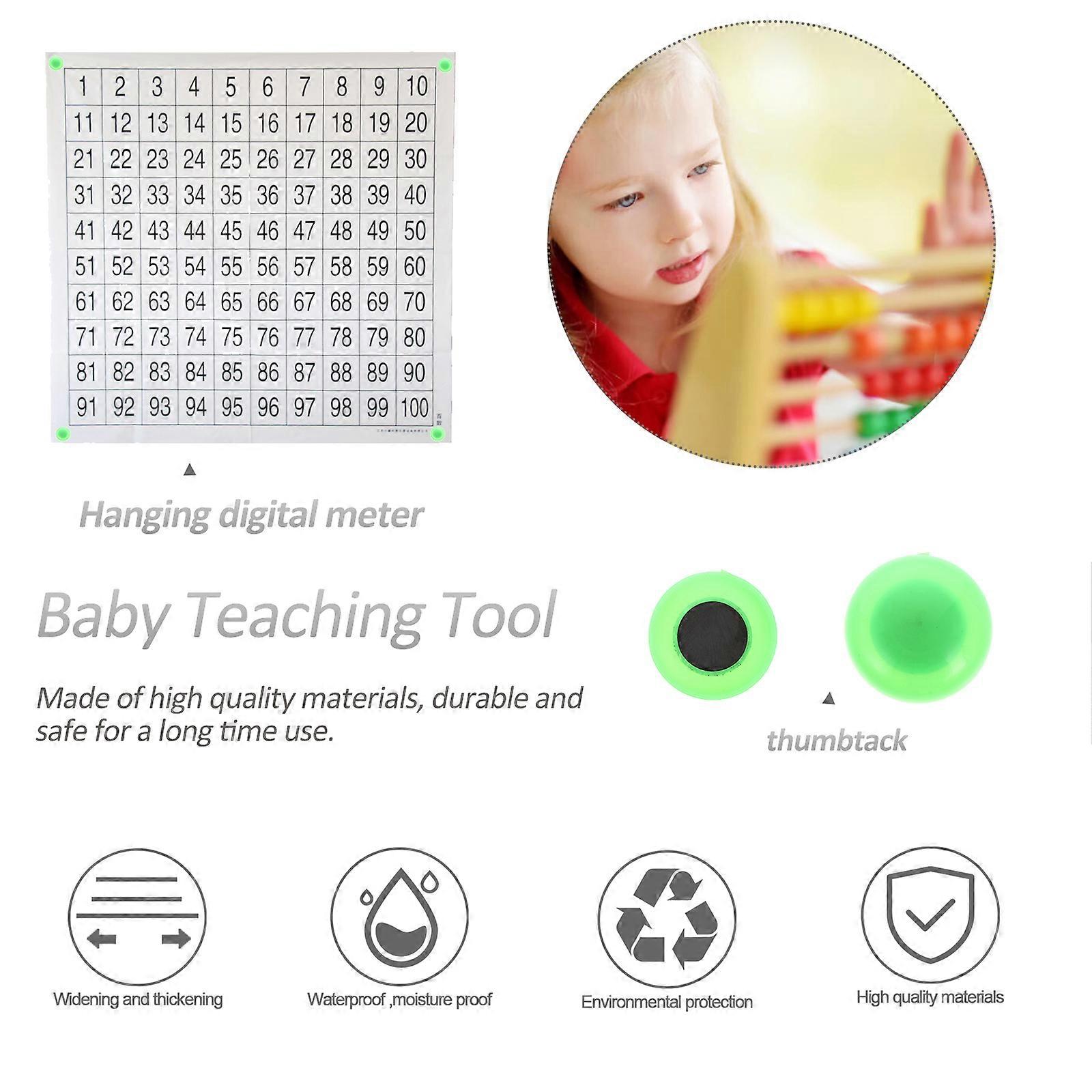 Baby Toddler Toys Educational Numbers Chart Math Wall Chart Hundreds ...