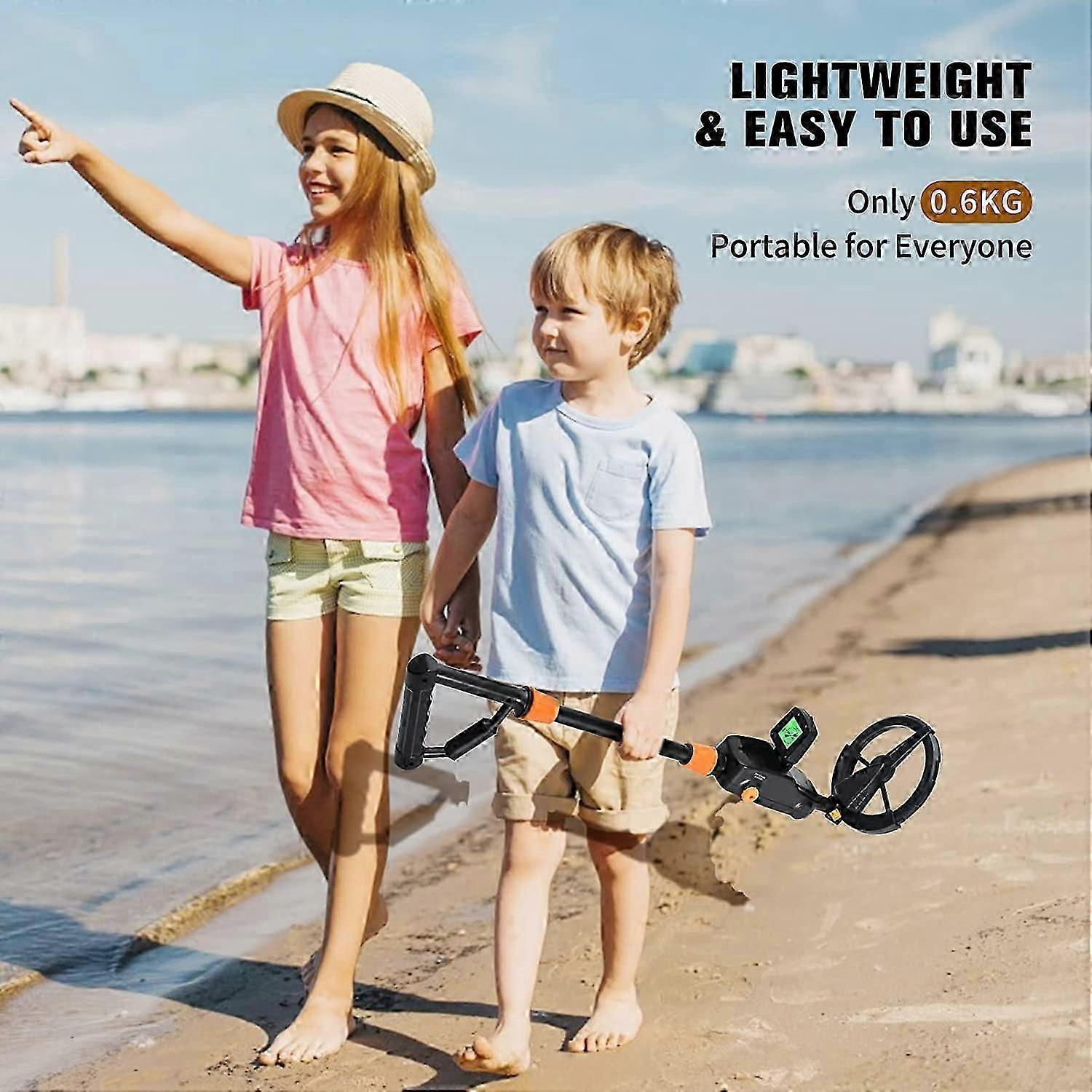 Metal Detector for Kids, Adjustable Detecting Depth, Lightweight Metal ...