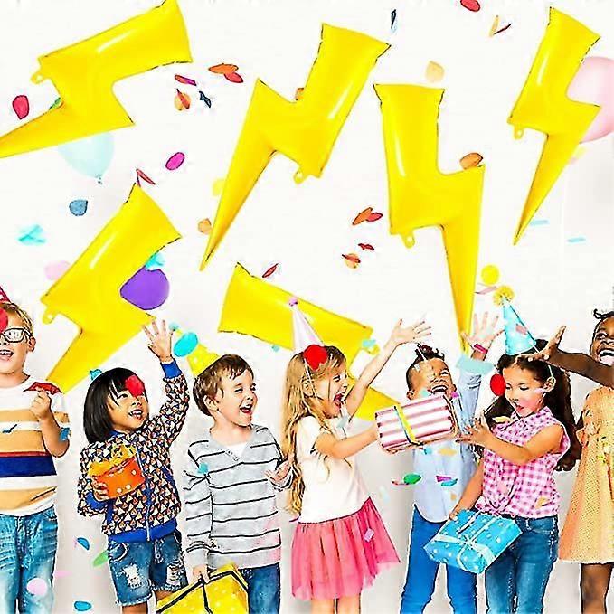 12 Pieces Yellow Flash Balloons 36 Inch Lightning Bolt Party Balloons ...