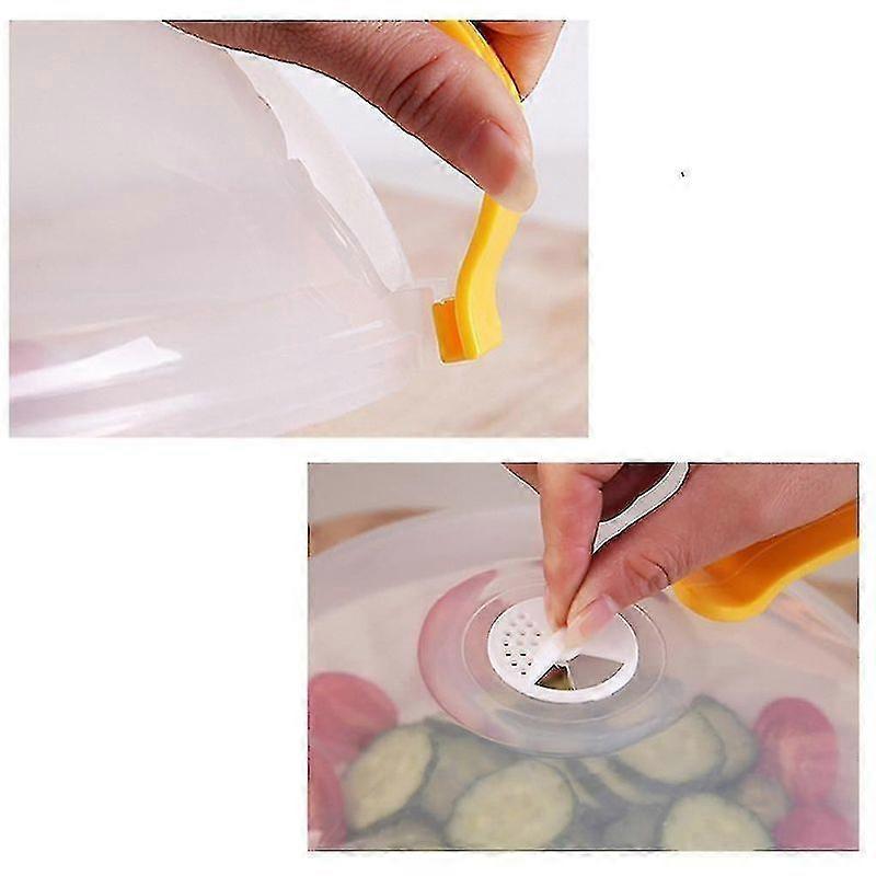 Professional heat resistant microwave anti-sputtering food cover with ...