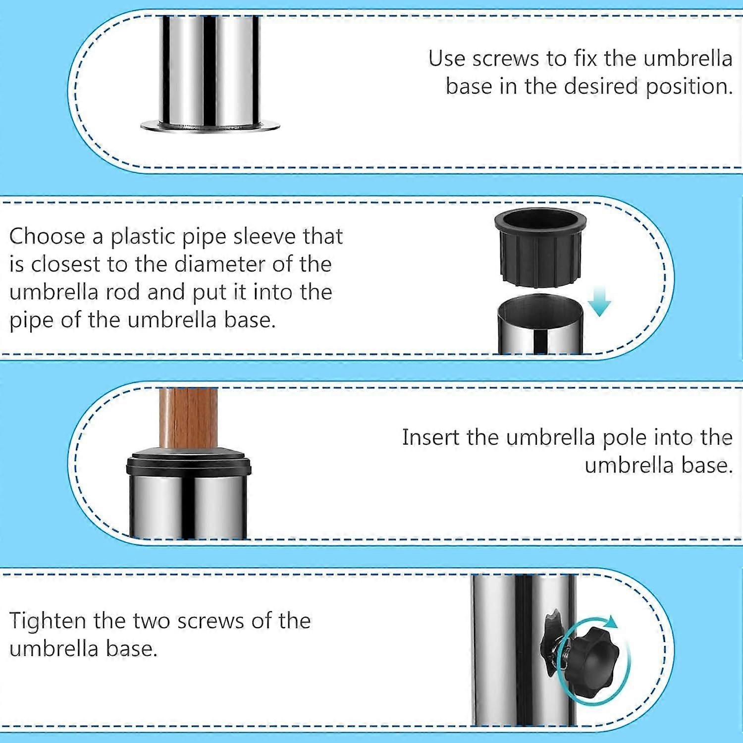 Universal Stainless Steel Tube, Stainless Steel Parasol Stand Kit ...