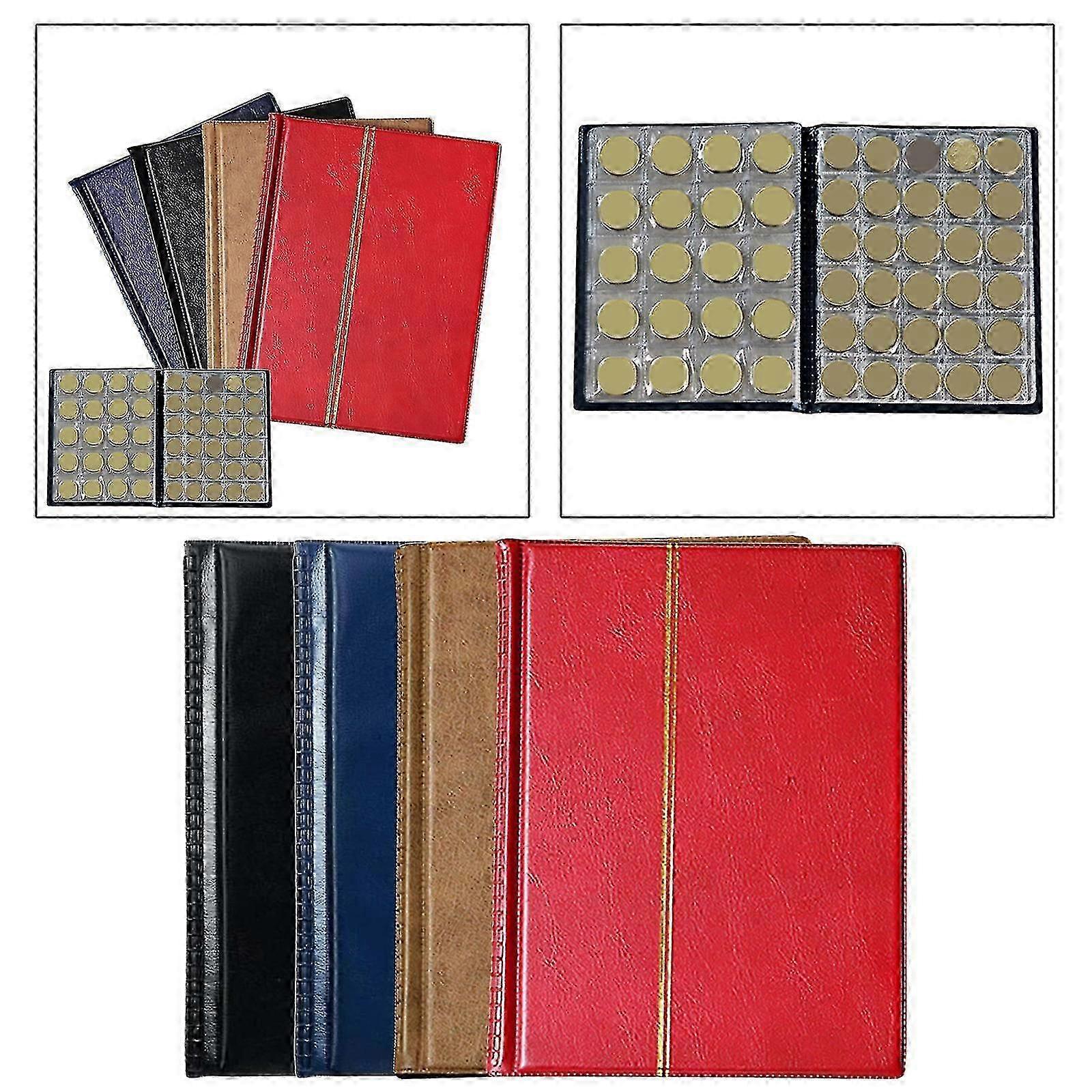 Coin Album Book 250 Pocket Collector Storage Sheets 10 Page Badge ...