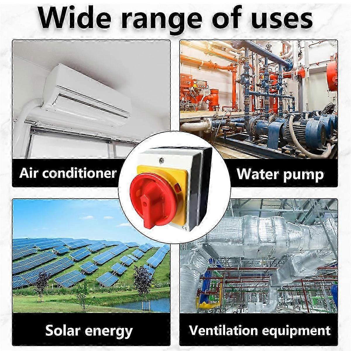 16A 3-Pin Rotary Main Switch Circuit Breaker for Electrical Panel ...