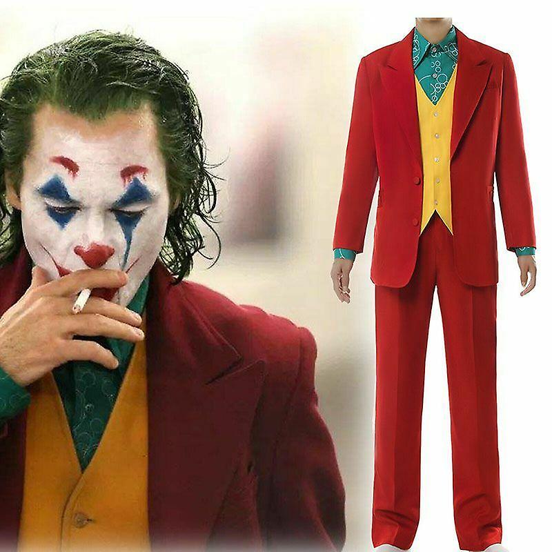 Halloween Men Joker Arthur Fleck Fancy Dress Clown Carnival Cosplay ...