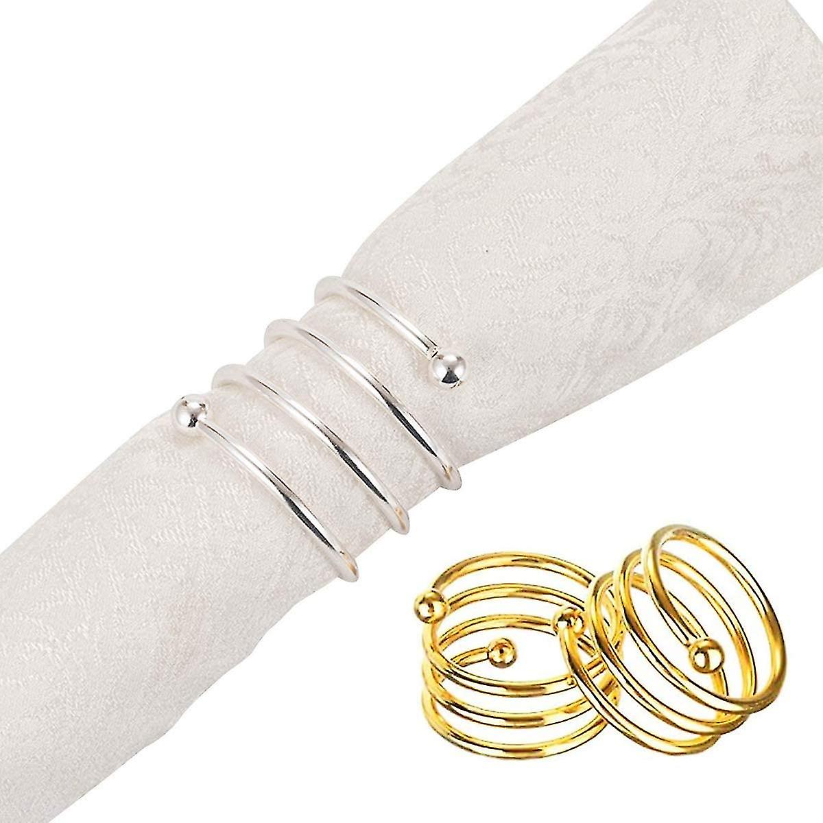 8 Napkin Ring Wedding Metal Napkin Holder Napkin Chain Napkin Holder ...
