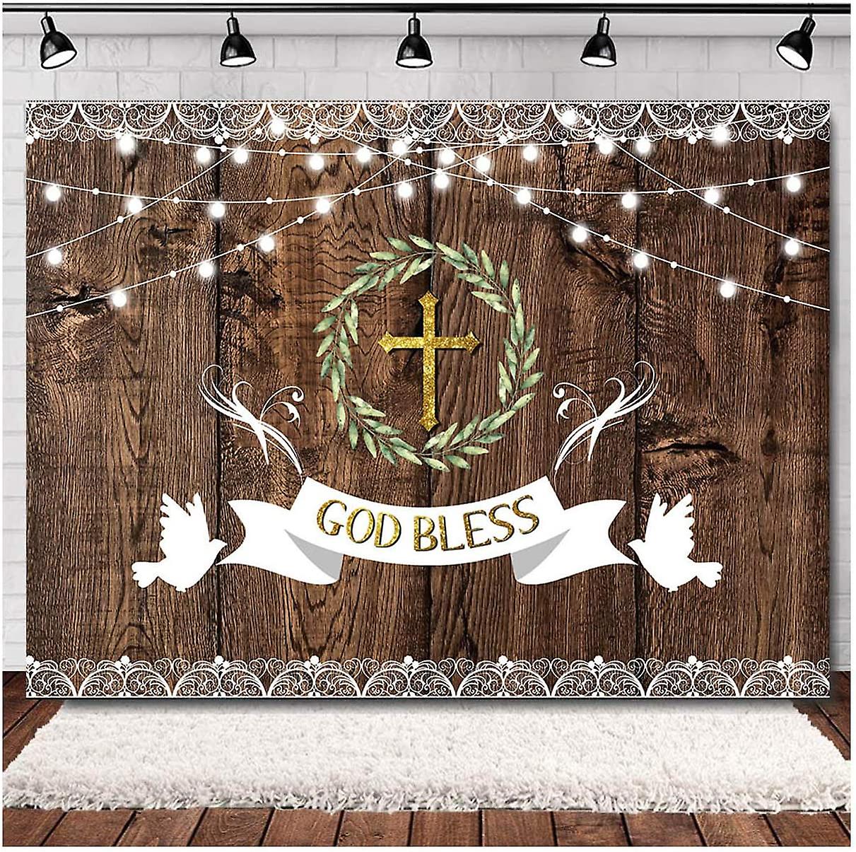 God Bless Baptism Theme Photography Backdrop 7x5ft Vinyl Kids Boy Girl ...