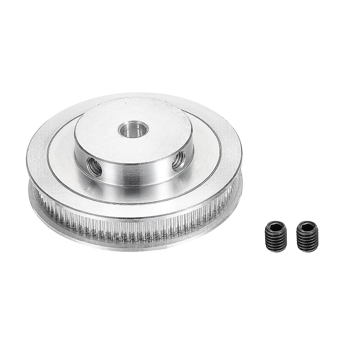 80 Teeth 8mm Bore Timing Pulley, Aluminium Synchronous Wheel Silver ...
