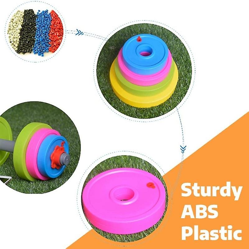 Kids Adjustable Dumbbell Toy Pretend Workout Set Children Exercise ...