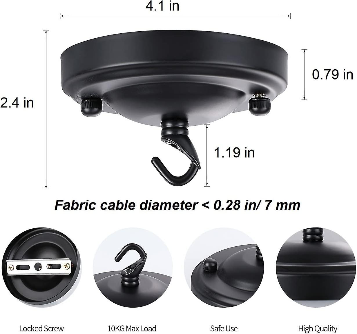 Upgraded Version Light Canopy Kit Black, Vintage Chandelier Canopy ...