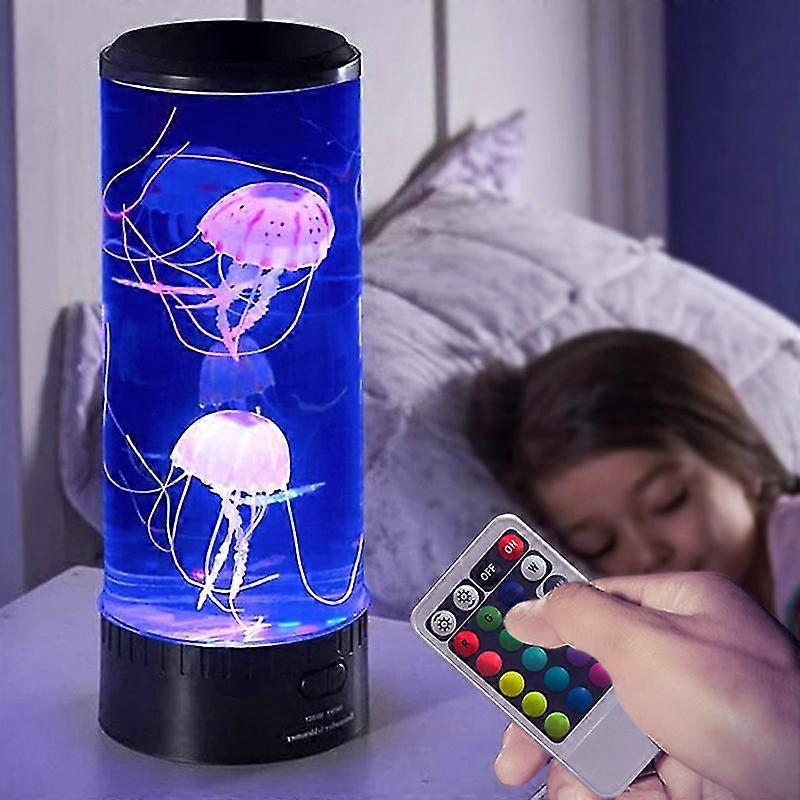 usb jellyfish night light lava lamp desk bedside kids night light ...