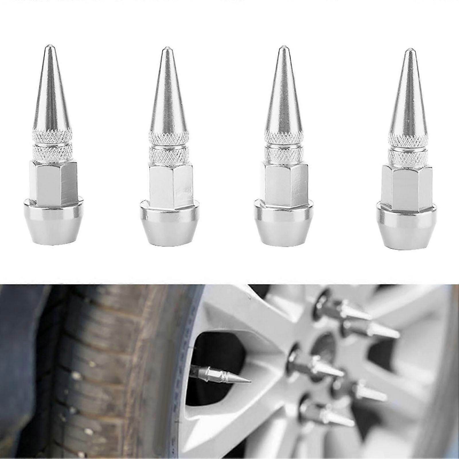 4Pcs Aluminum Alloy Spike Wheel Tire Valve Stem Car Truck Air Dust Caps ...