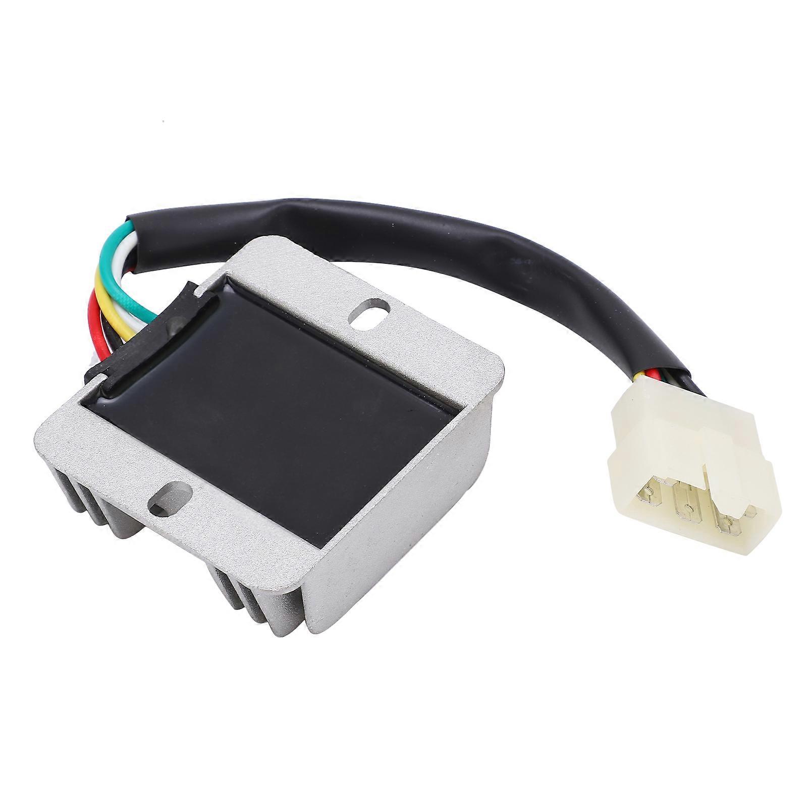 5 Wire Motorcycle Voltage Regulator Rectifier Flat Head Male Plug for ...