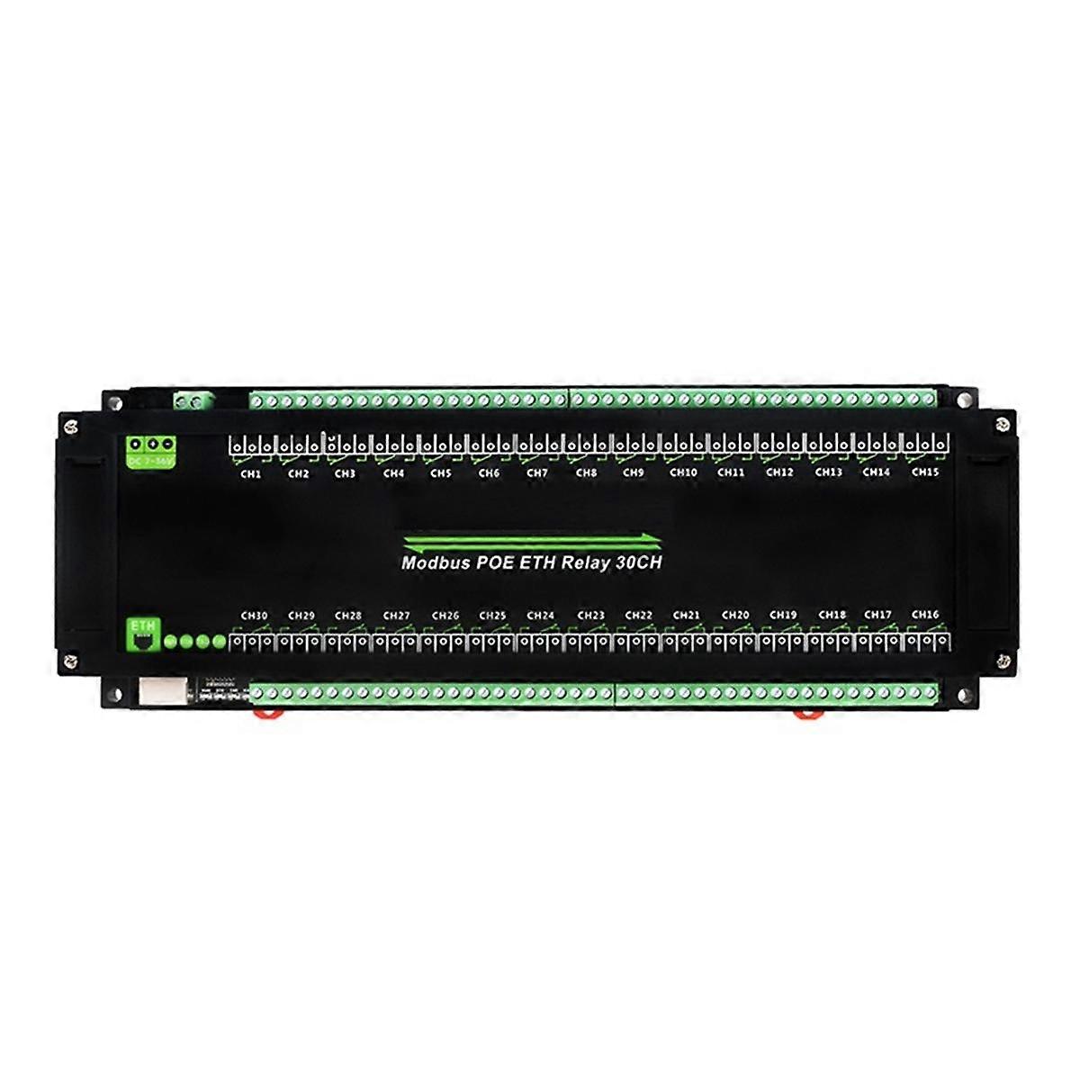 30-Ch Ethernet Relay Module, Modbus RTU/Modbus Protocol, PoE Port with ...