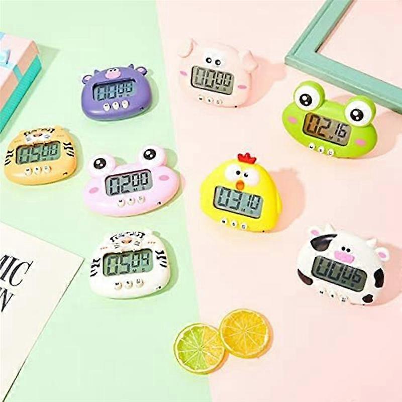 8 Pieces Animal Timer Cartoon Digital Kitchen Timer Countdown Timer ...