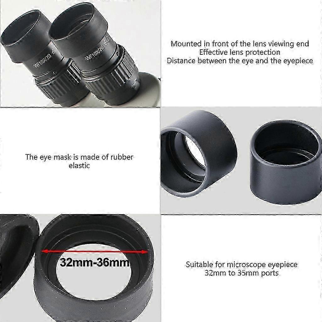 Rubber Eyepiece Cover Eyeguards Cylinder Eye Microscope Binocular 32 ...