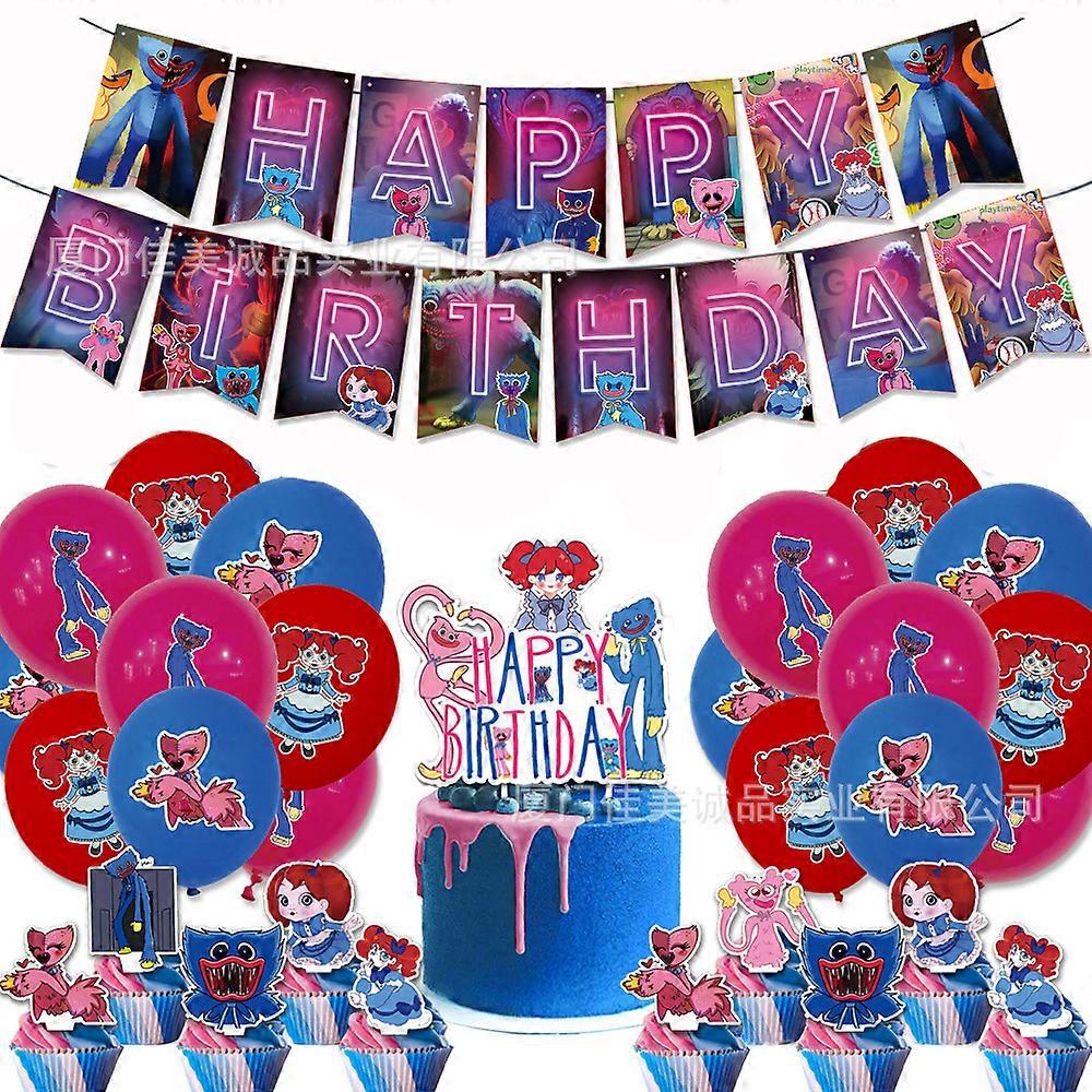 Poppy's Playtime Huggy Wuggy Holiday Birthday Party Decoration Poppy ...