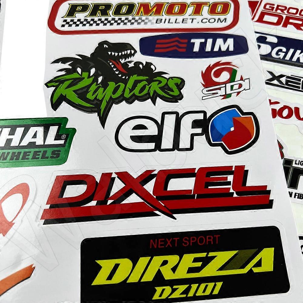 Motorcycle Stickers MotorBike Sponsor Logo Helmet Tank Side Strips ...