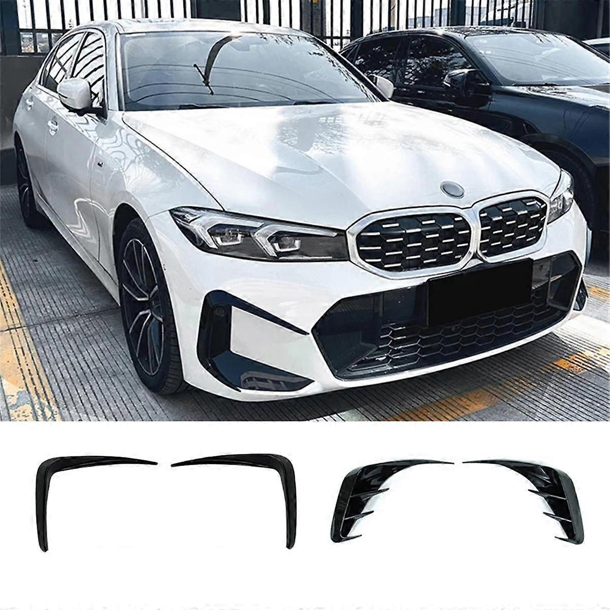 Car Front Rear Bumper Canards Fog Light Trim / Canards Spoiler Splitter ...