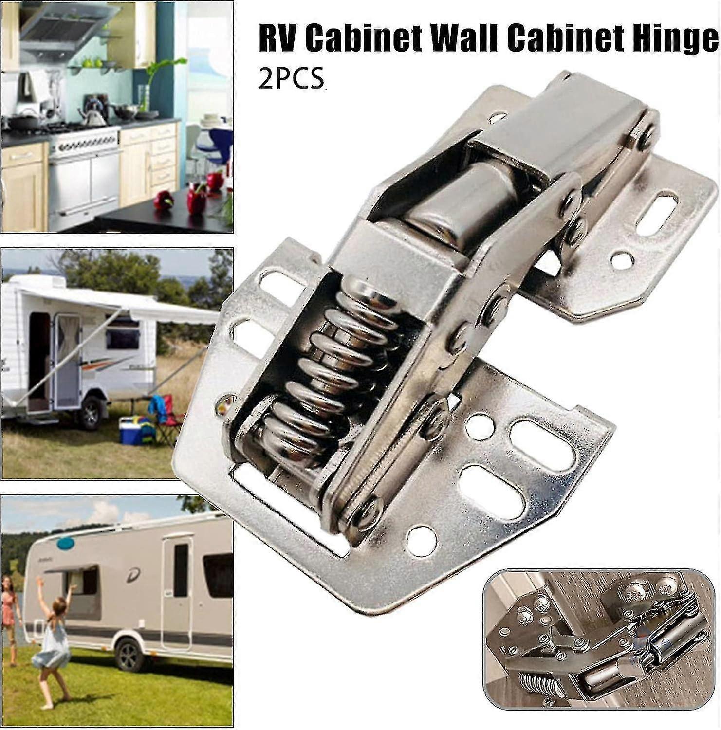 Swing Up Flap Hinge, 2pcs Overhead Swing Up Locker Cupboard Door Stay Hinge Caravan Motorhome ...