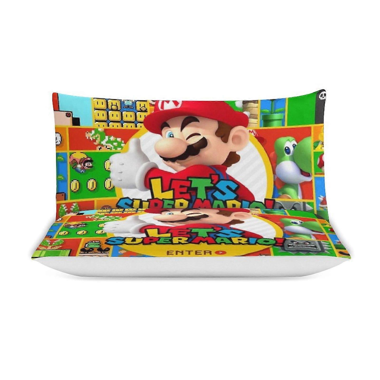a1799 Super Mario 3-Piece Comforter Set for Bedroom, Super Mario ...
